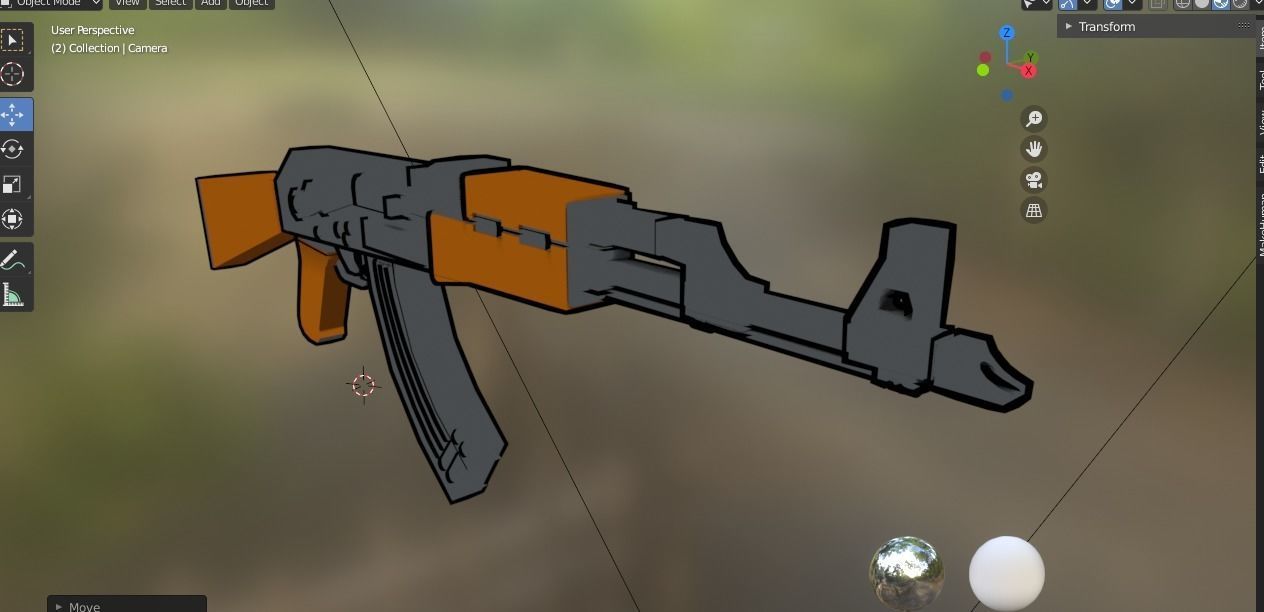 3D model AK-47 Anime Style VR / AR / low-poly | CGTrader