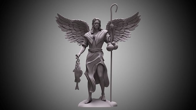 Saint Raphael 3D model 3D printable | CGTrader