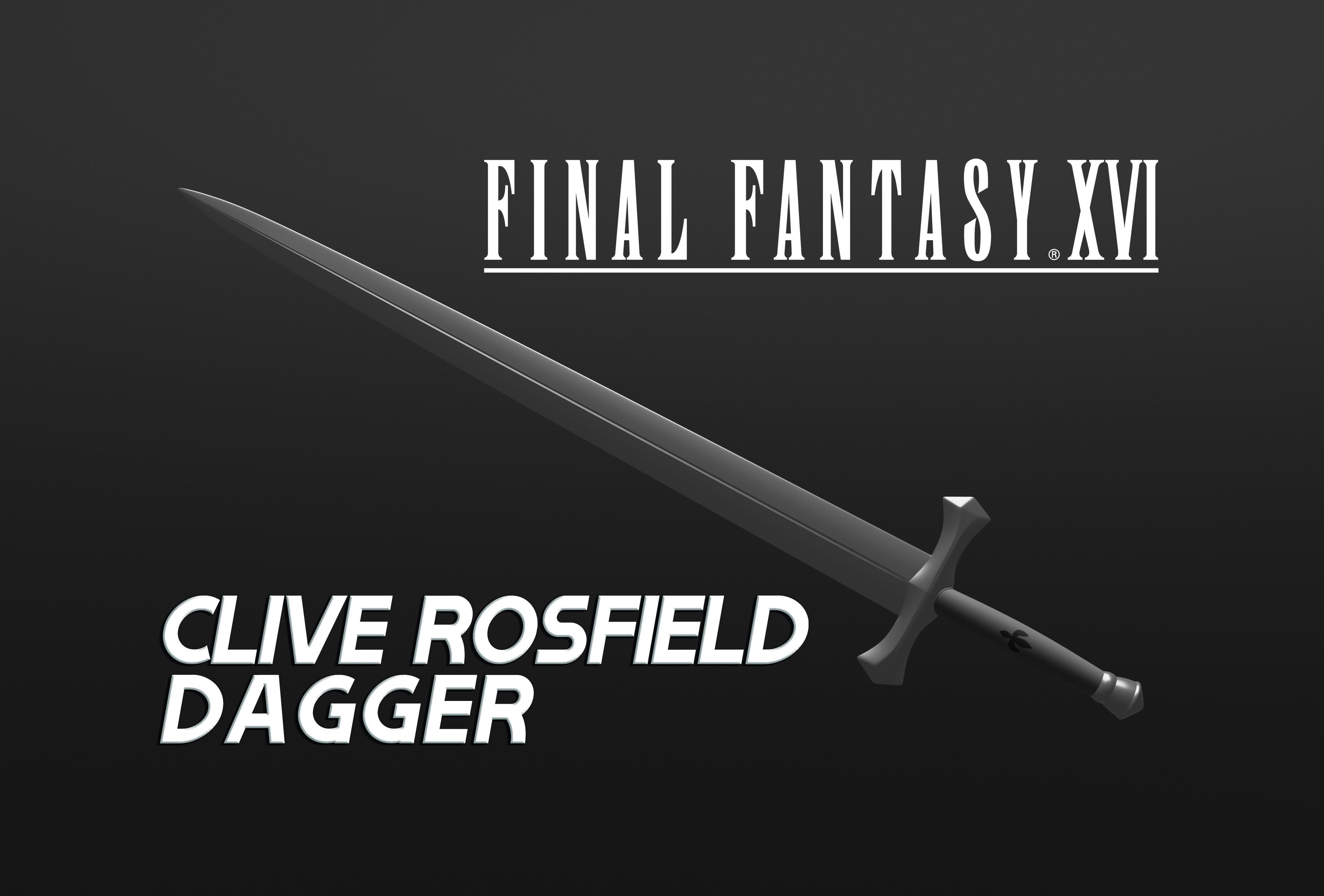 FINAL FANTASY XVI - CLIVE ROSFIELD DAGGER 3D model 3D printable | CGTrader