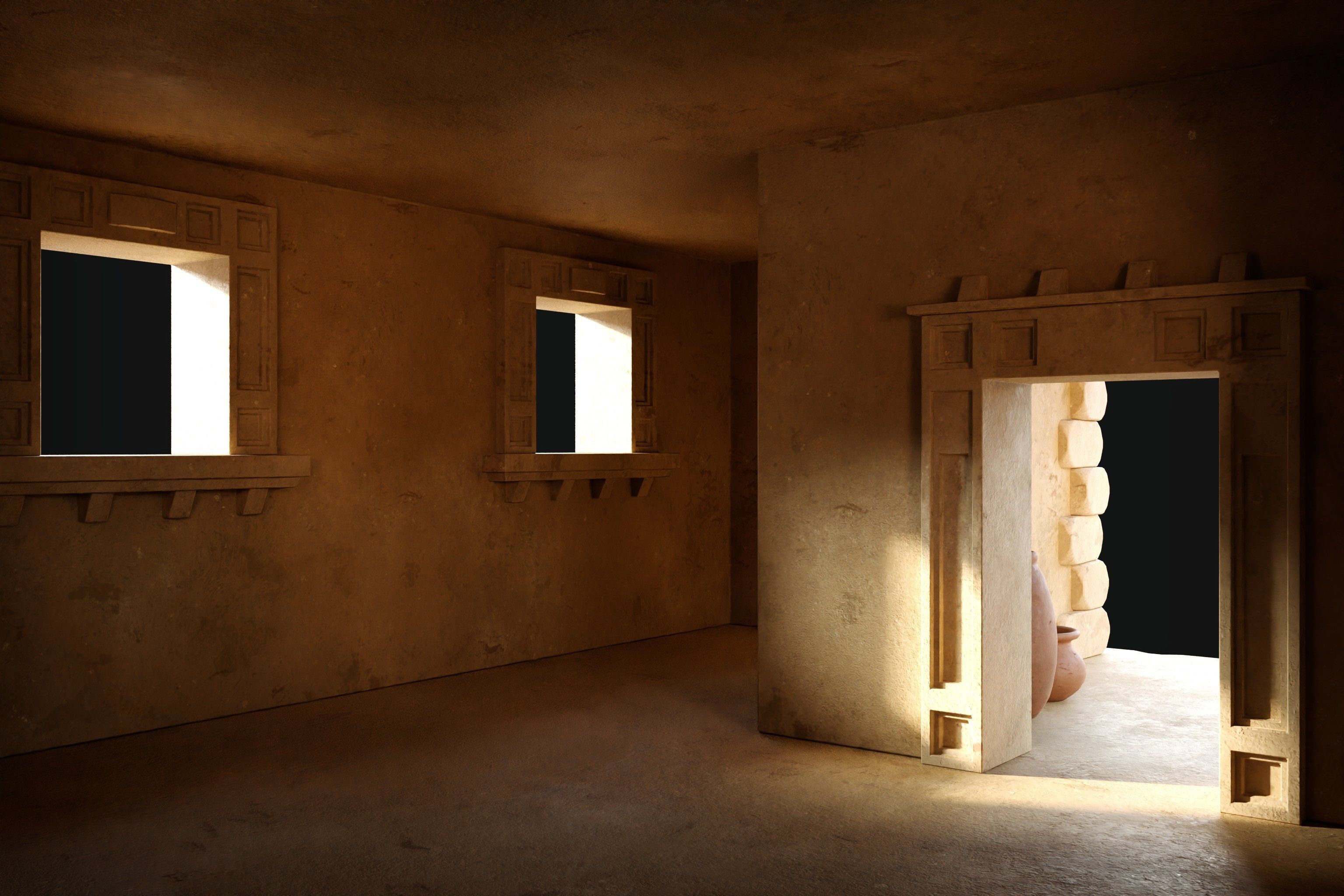 3D model EGYPTIAN ARAB DESERT HOUSE HUT CLAY COTTAGE SHELTER COLLECTION ...