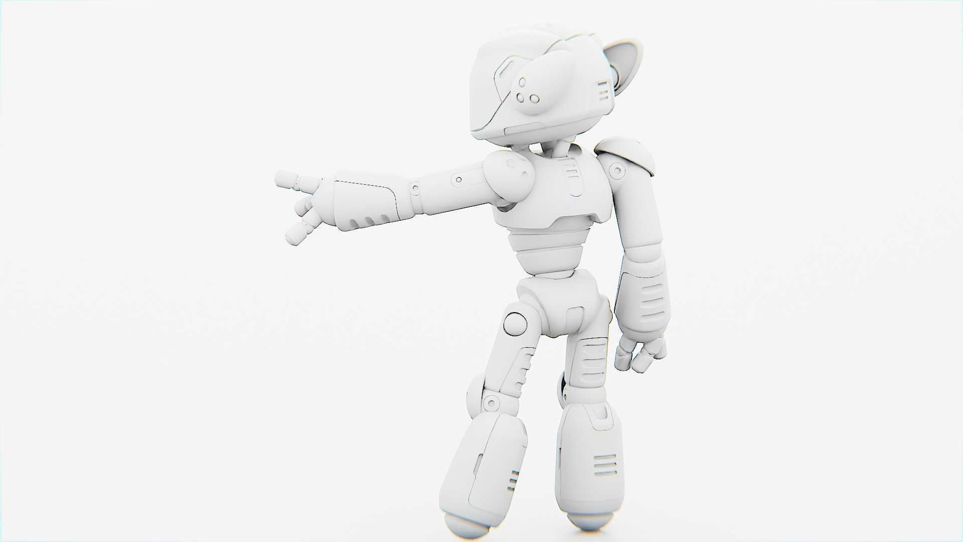 UTILITY BOT MONICA RIGGED 3D model rigged | CGTrader