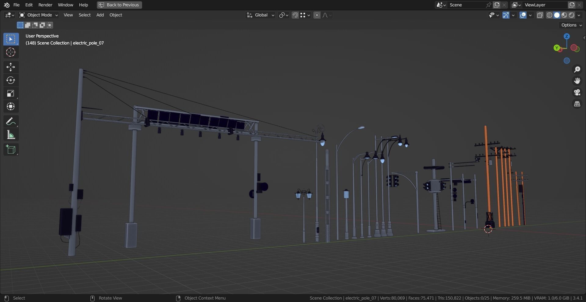 3D model Street Electric Assets VR / AR / low-poly | CGTrader