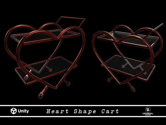 3D model Heart Shape Cart - Saint Valentine VR / AR / low-poly | CGTrader
