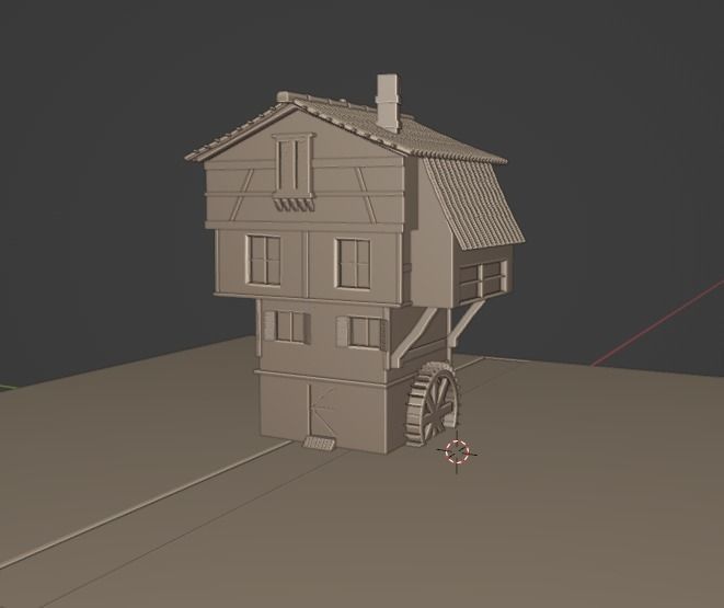 3D model Midevil Watermill Building VR / AR / low-poly | CGTrader