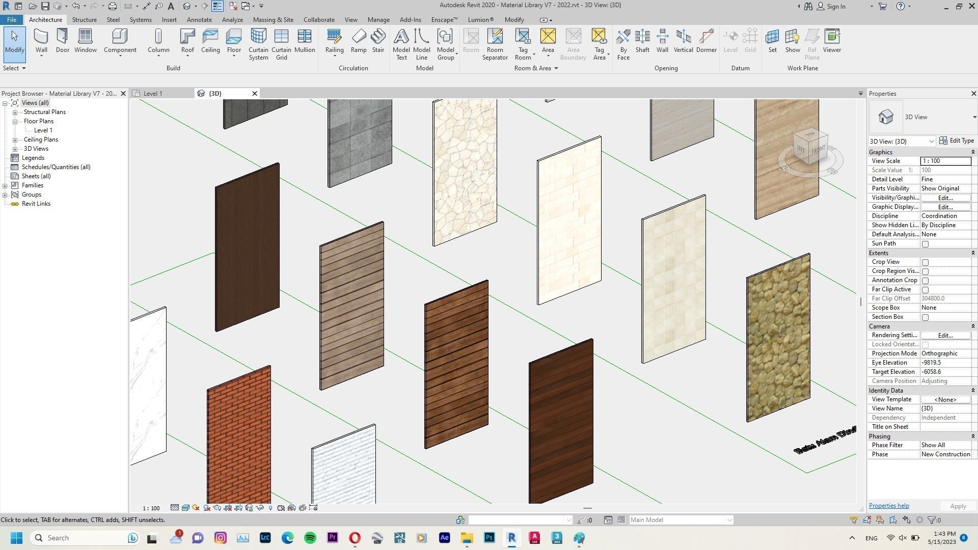 Material - Texture Revit Family 3D model | CGTrader