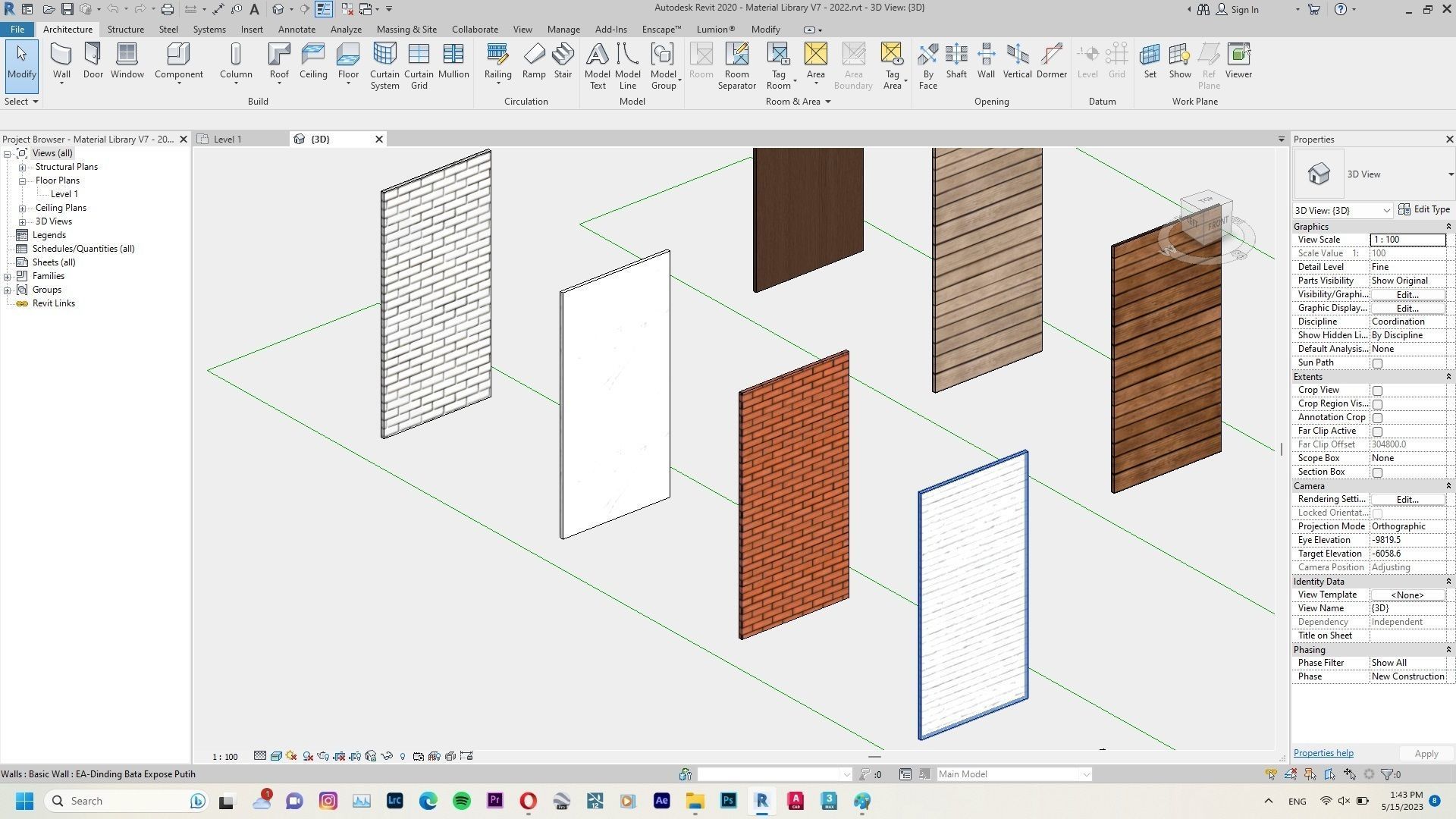 Material - Texture Revit Family 3D model | CGTrader