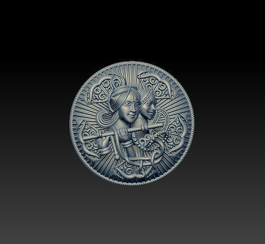 radha krishna 3D model 3D printable | CGTrader