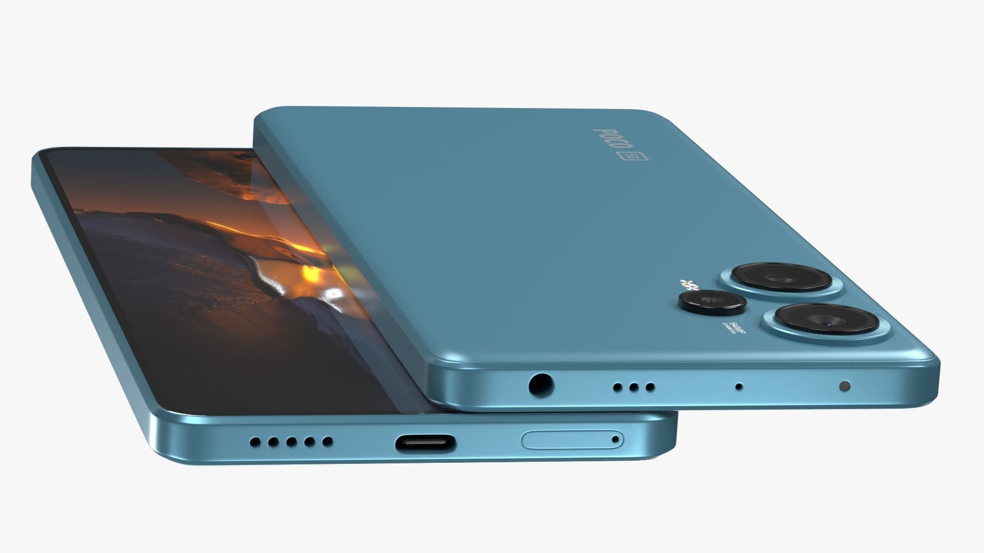 POCO F5 Blue 3D model | CGTrader
