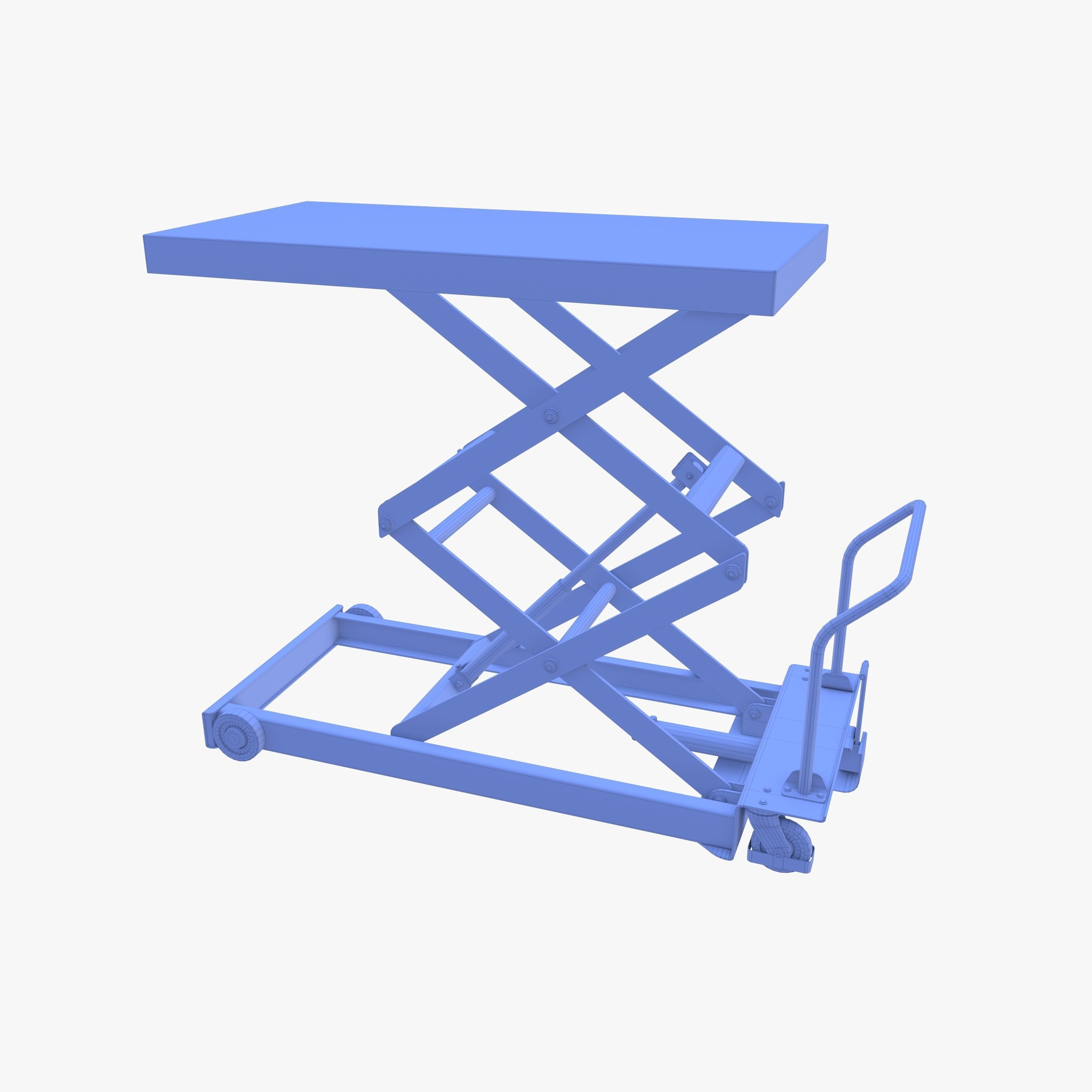 Animated Scissor Lift Table Green 3D model animated | CGTrader