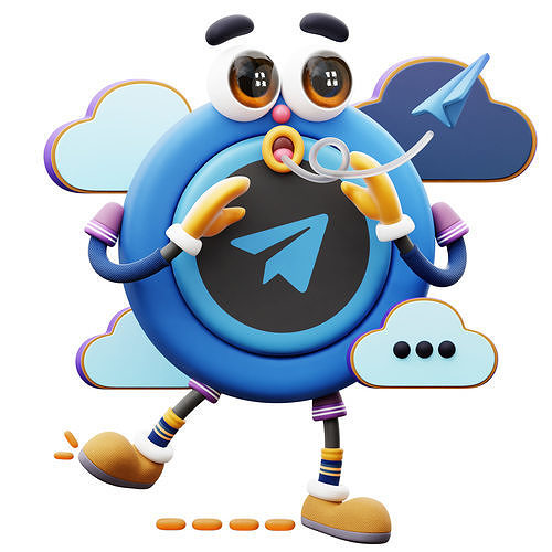 3D model Telegram Sticker Mascot 3D Icon VR / AR / low-poly | CGTrader