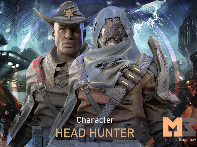 3D model SCI-FI MERCENARY 03 HEAD HUNTER VR / AR / low-poly | CGTrader