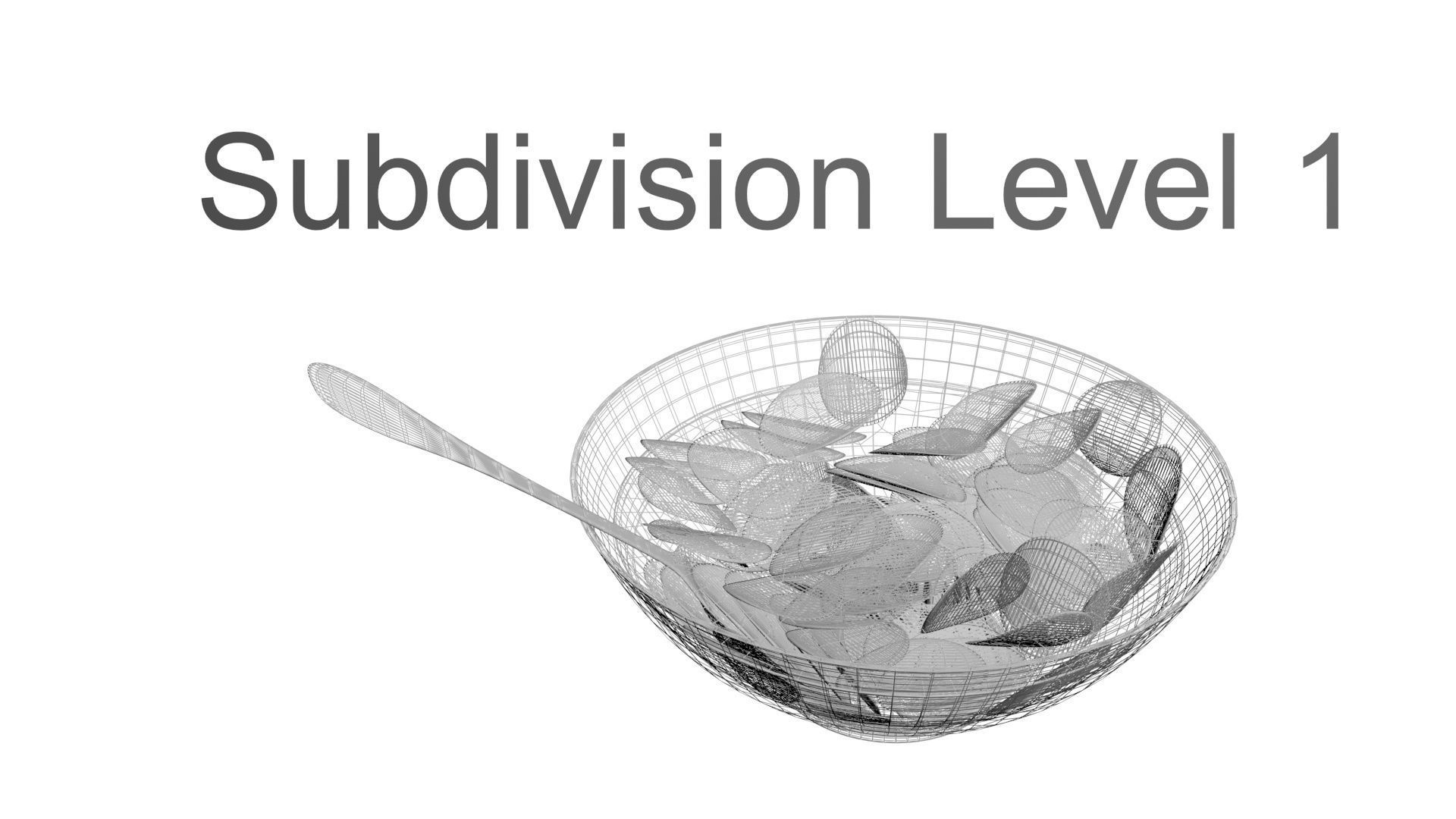 Bowl of Bent Oval Cereals Set 3D model | CGTrader