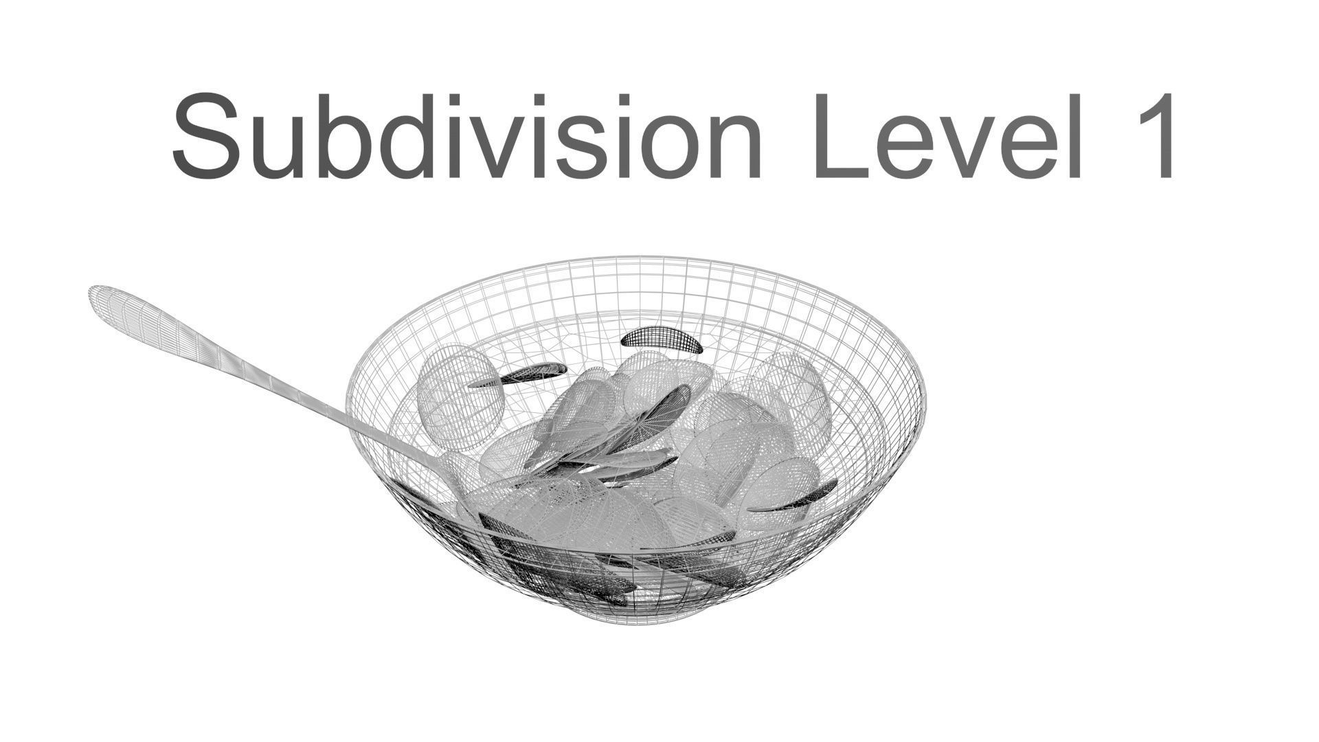 Bowl of Bent Oval Cereals Set 3D model | CGTrader