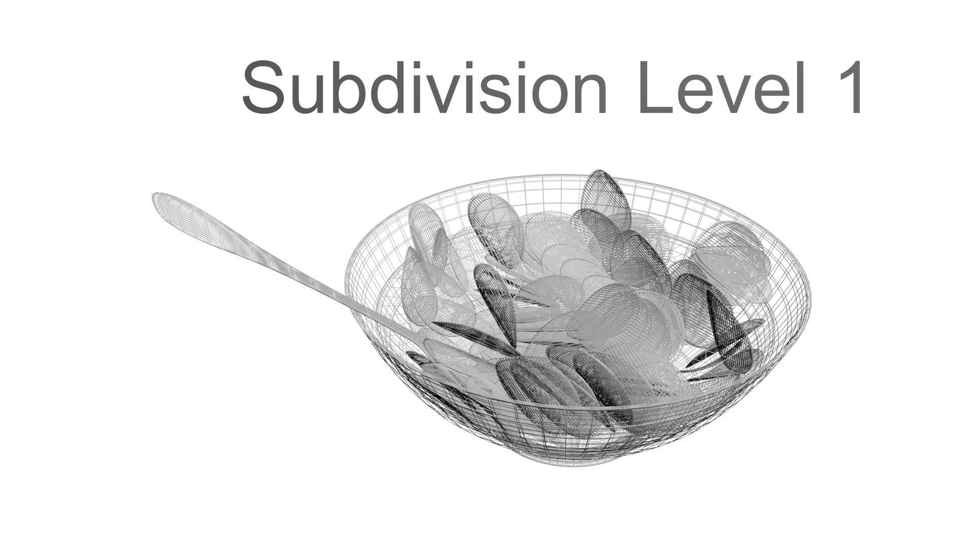 Bowl of Bent Oval Cereals Set 3D model | CGTrader