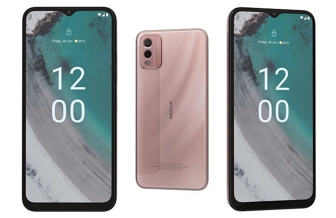 3D model Nokia C32 Beach Pink VR / AR / low-poly | CGTrader