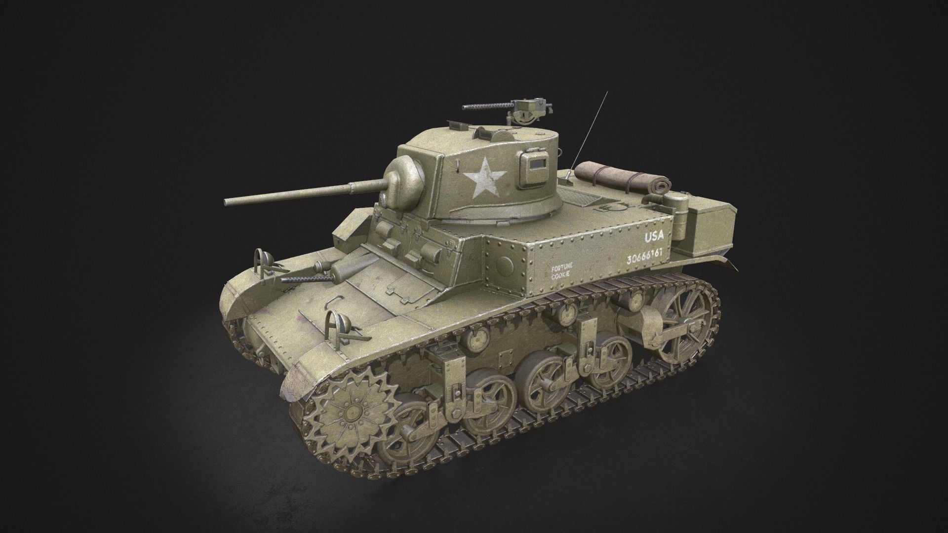 3D model M3 Stuart Light US Tank VR / AR / low-poly | CGTrader