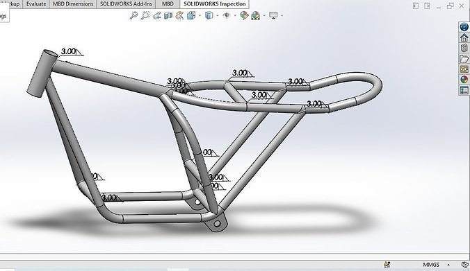 bike frame 3D model | CGTrader