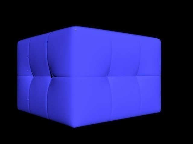 square pouf free 3D model | CGTrader