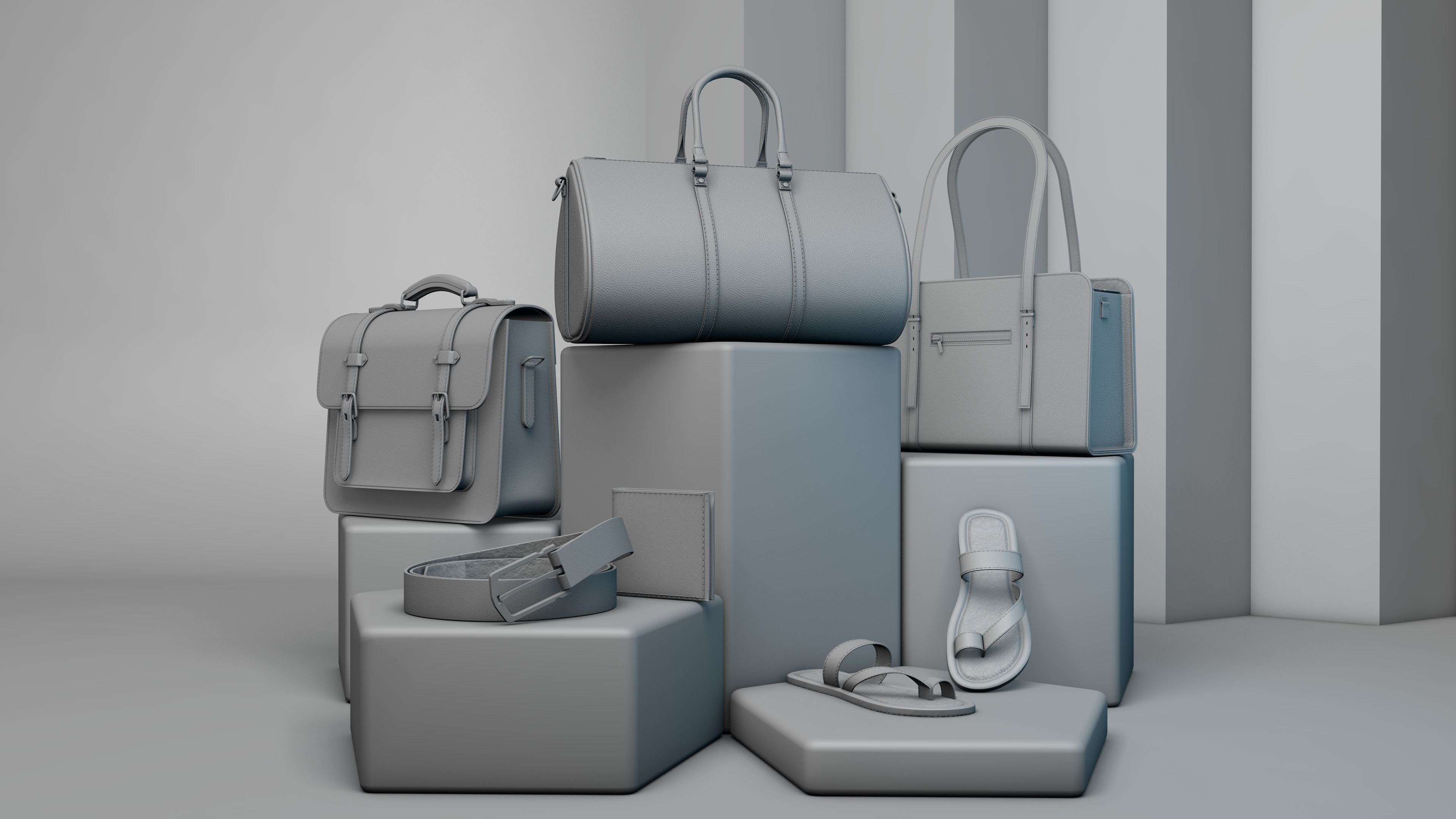 Leather Accessories 3D model | CGTrader