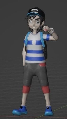 Elio pokemon trainer 3D model 3D printable | CGTrader