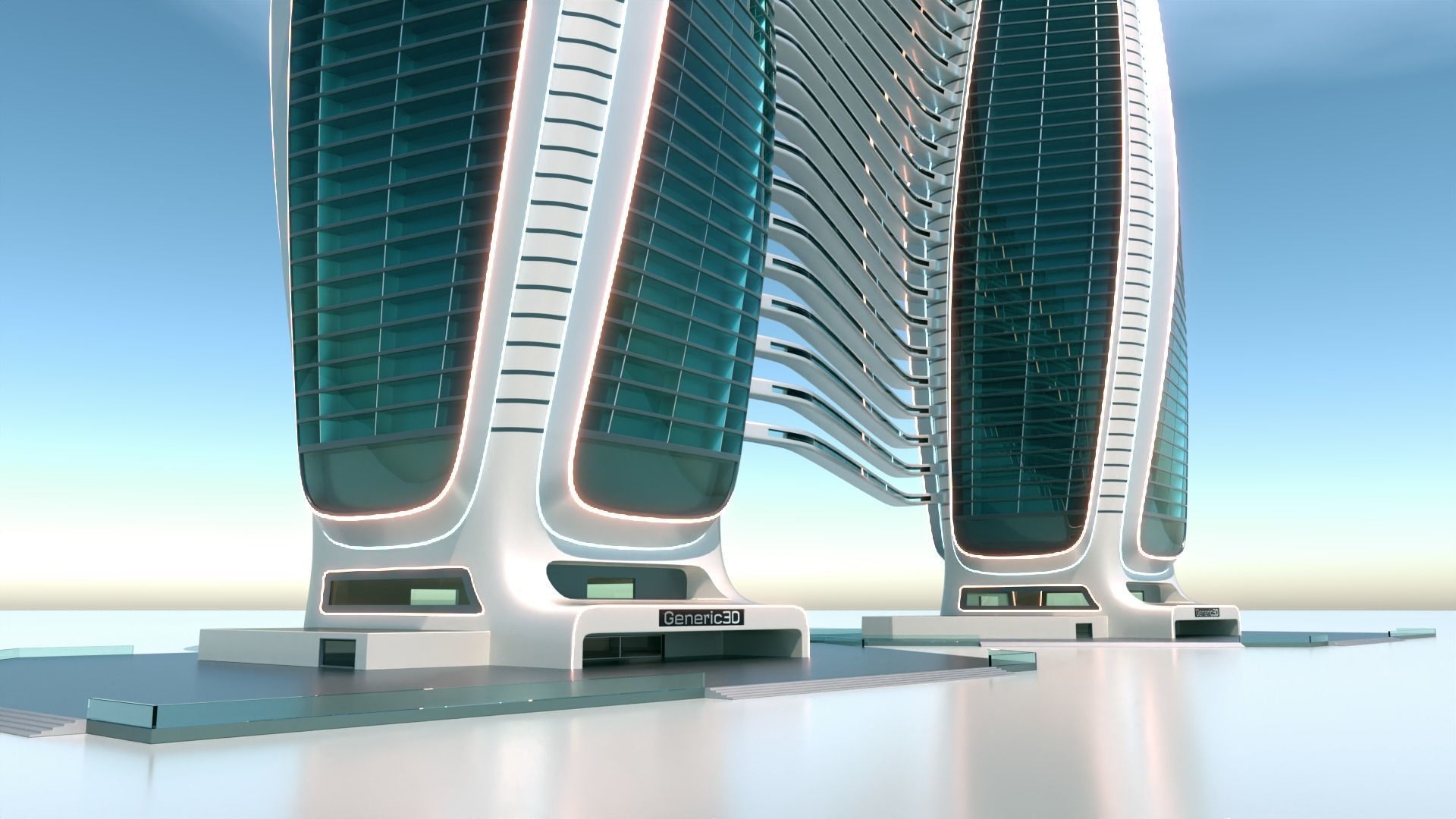 Futuristic Building Concept V1-01 3D model | CGTrader