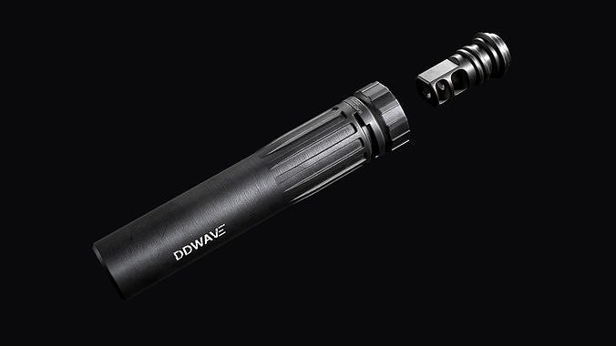 3D model Suppressor Daniel Defence Wave QD VR / AR / low-poly | CGTrader