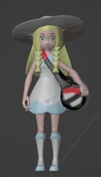 Lillie pokemon trainer 3D model 3D printable | CGTrader