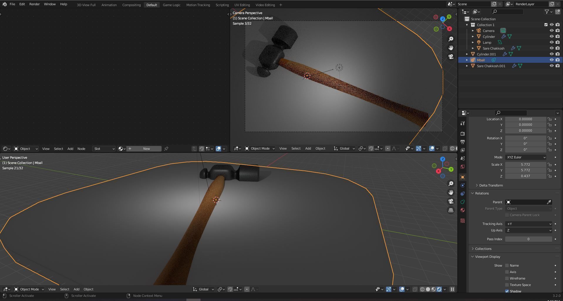 3D model 3D hammer blender file VR / AR / low-poly | CGTrader