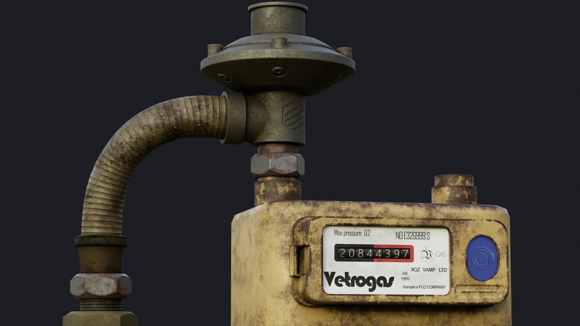 3D model Gas meter game ready PBR 3d model VR / AR / low-poly | CGTrader