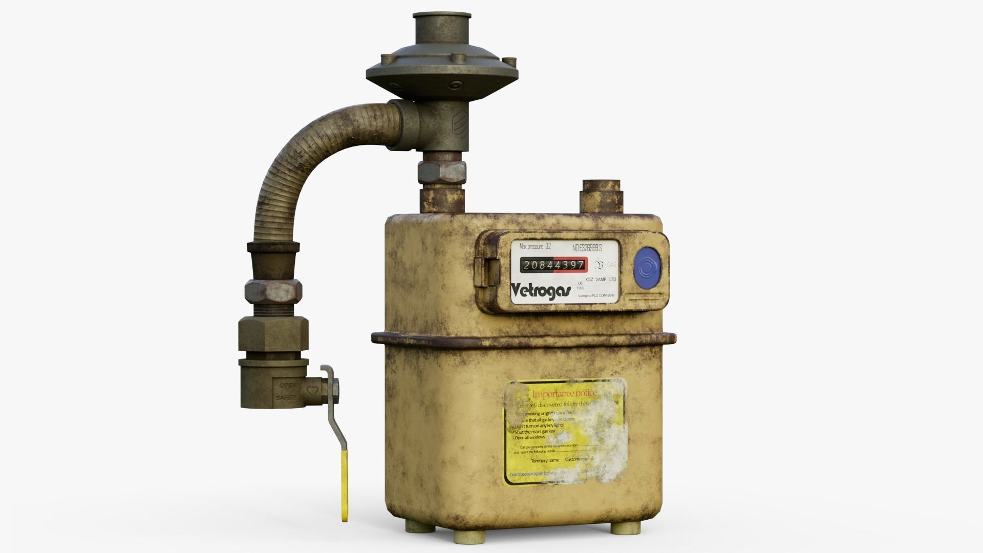 3D model Gas meter game ready PBR 3d model VR / AR / low-poly | CGTrader