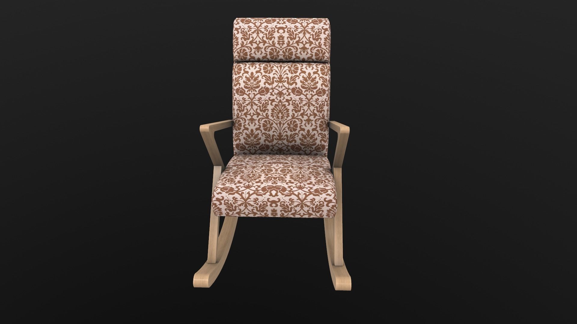 3D model Rocking Chair AR VR PBR Lowpoly with game ready 3d Model VR ...