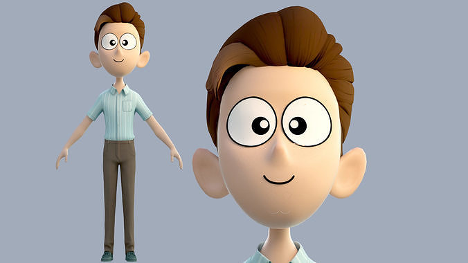 cartoon manager 3D model | CGTrader