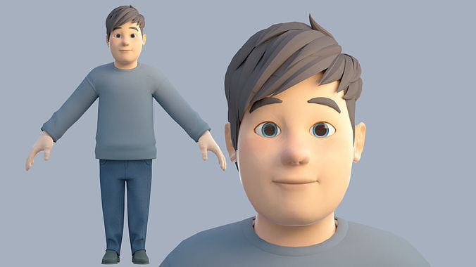 cartoon man 3D model | CGTrader