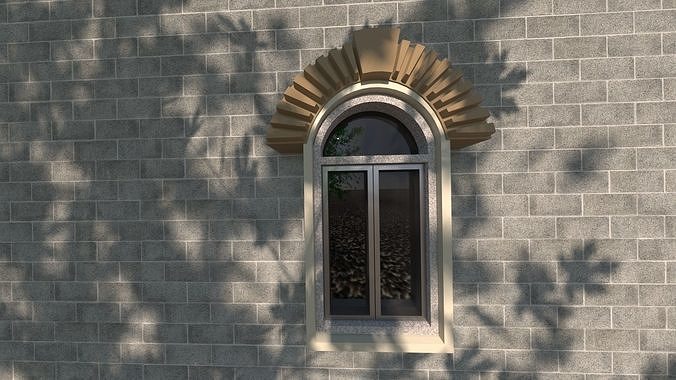 Window frame with contemporary design 3D model | CGTrader