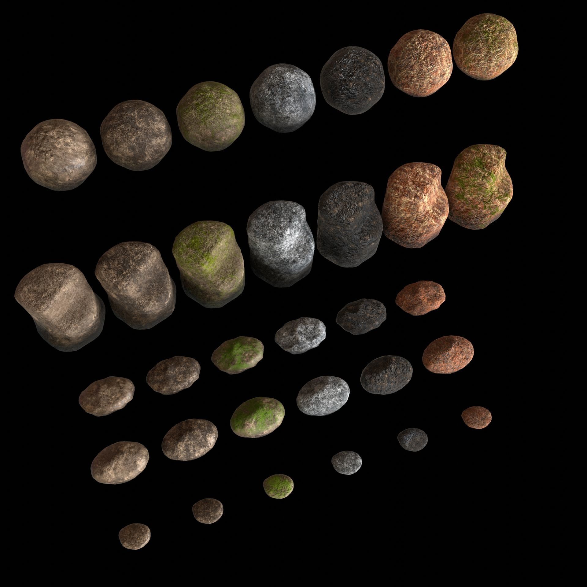 3D model Rock and Boulder Pack with 2k and 4k Textures VR / AR / low ...