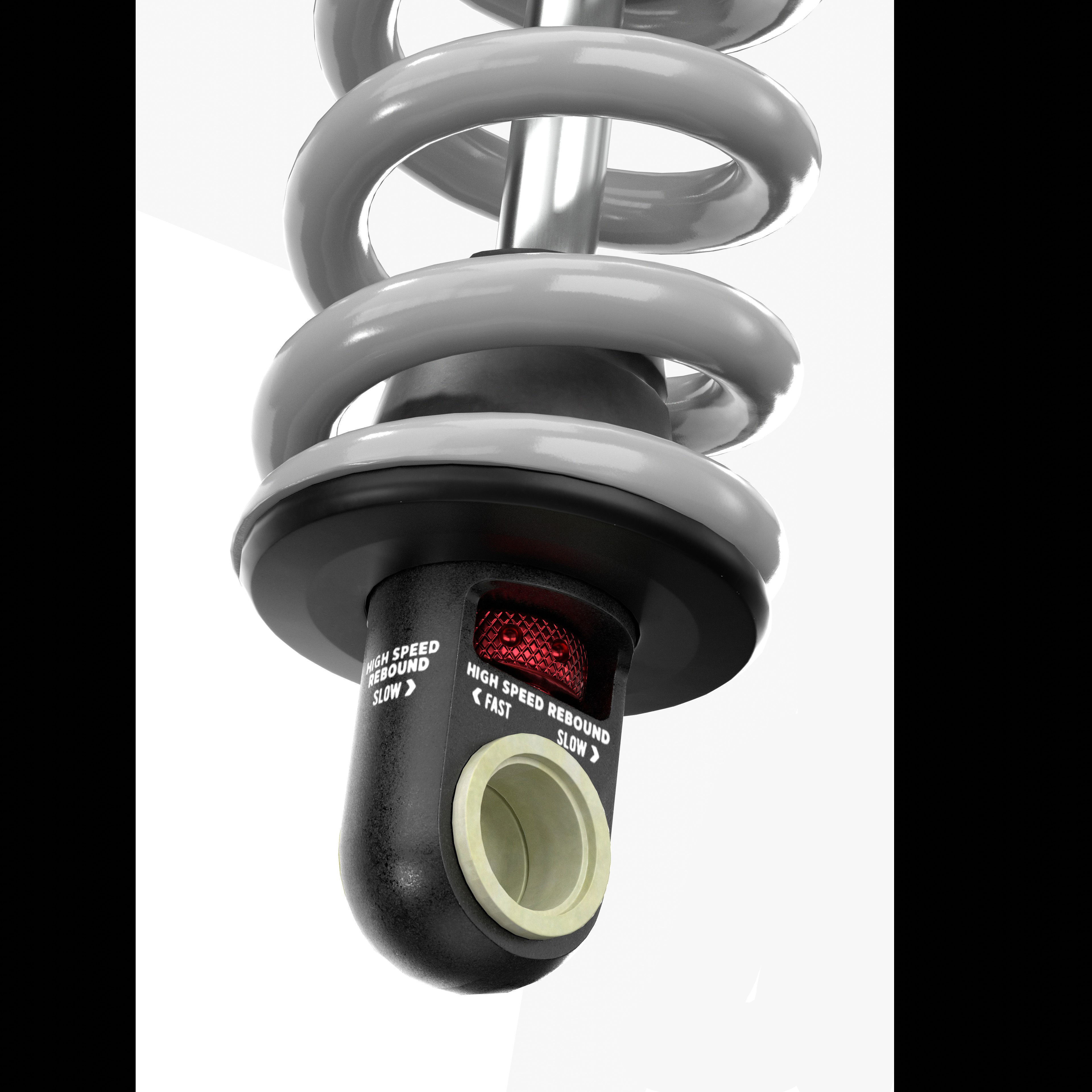 3D model FOX DHX2 coil shock silver VR / AR / low-poly | CGTrader