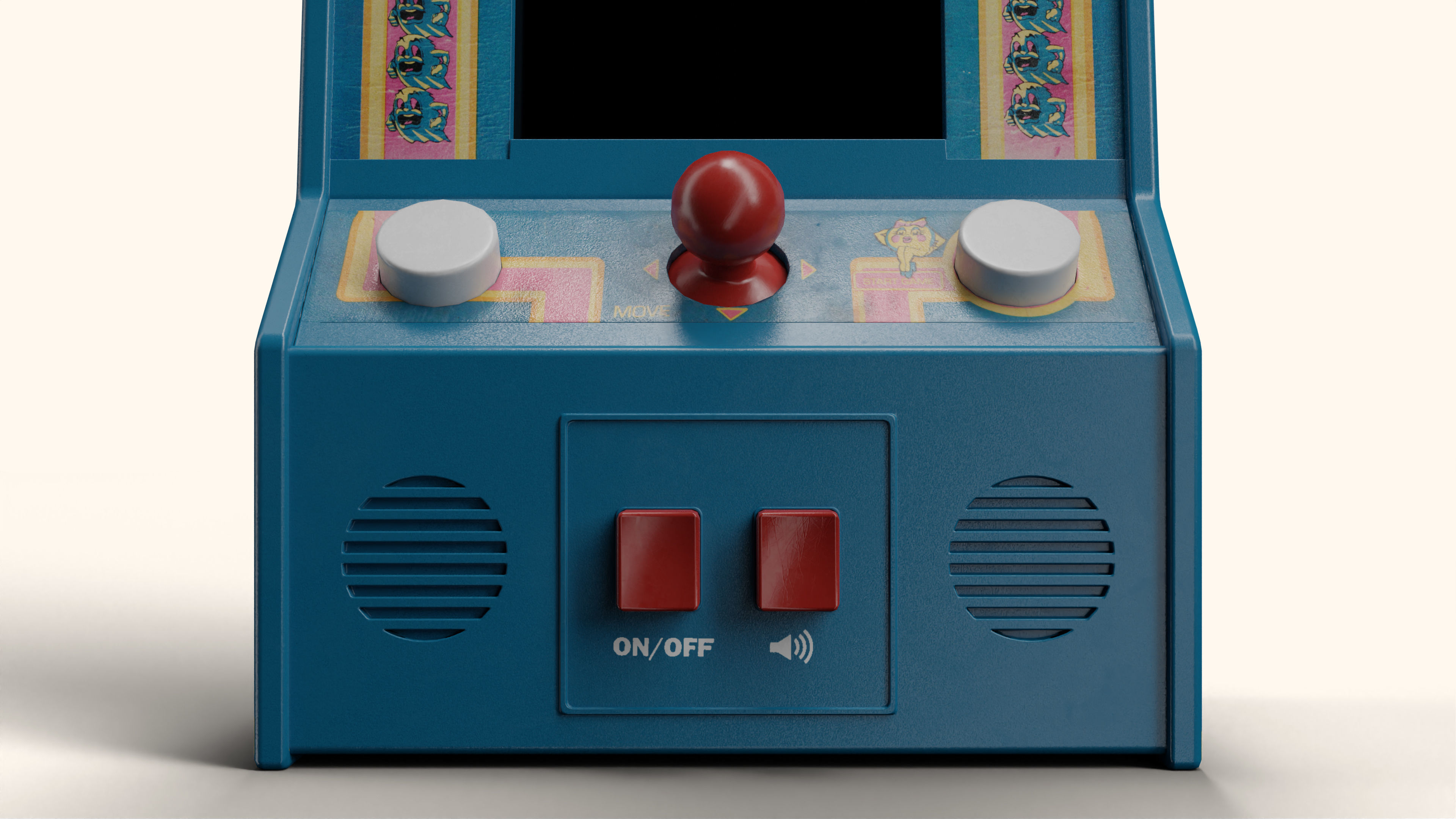 3D model Ms Pacman Mini Arcade Machine Portable Device 3D Model VR / AR ...