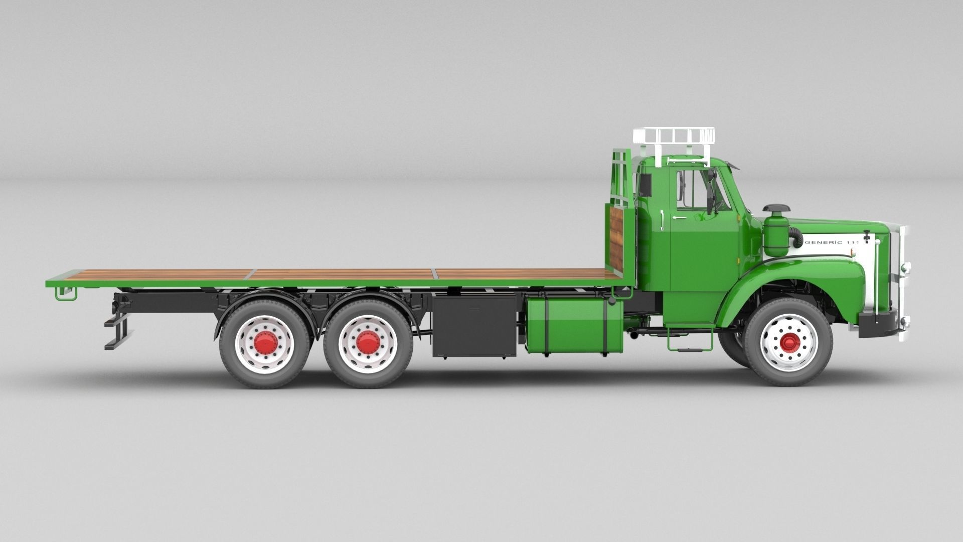 1975 Generic Flatbed Truck 3D model | CGTrader