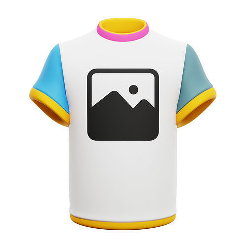 3D model Printed T Shirt 3D Icon VR / AR / low-poly | CGTrader