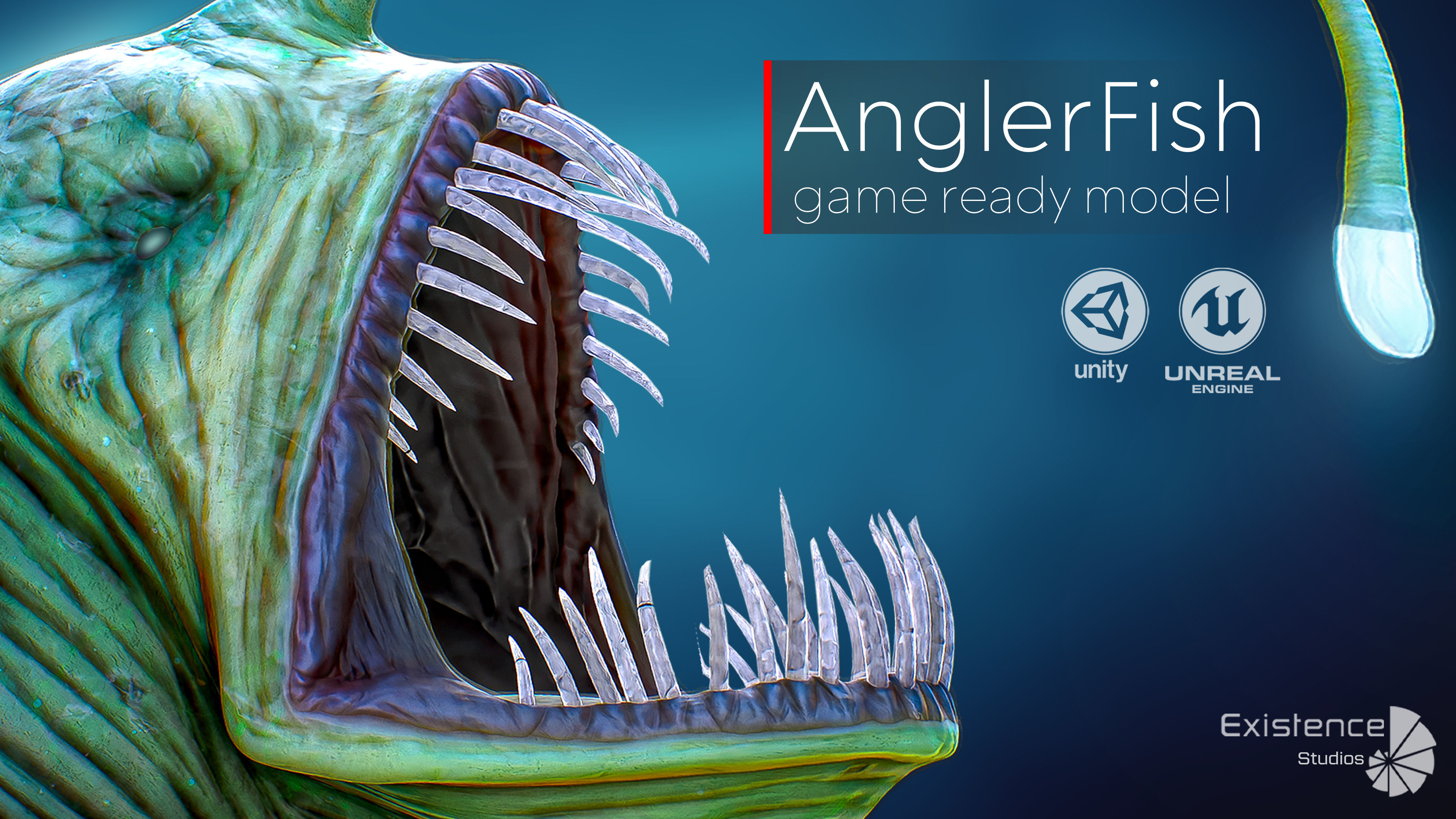 3D model The Anglerfish 02 Curse - fish - Ocean predator - Angler fish ...