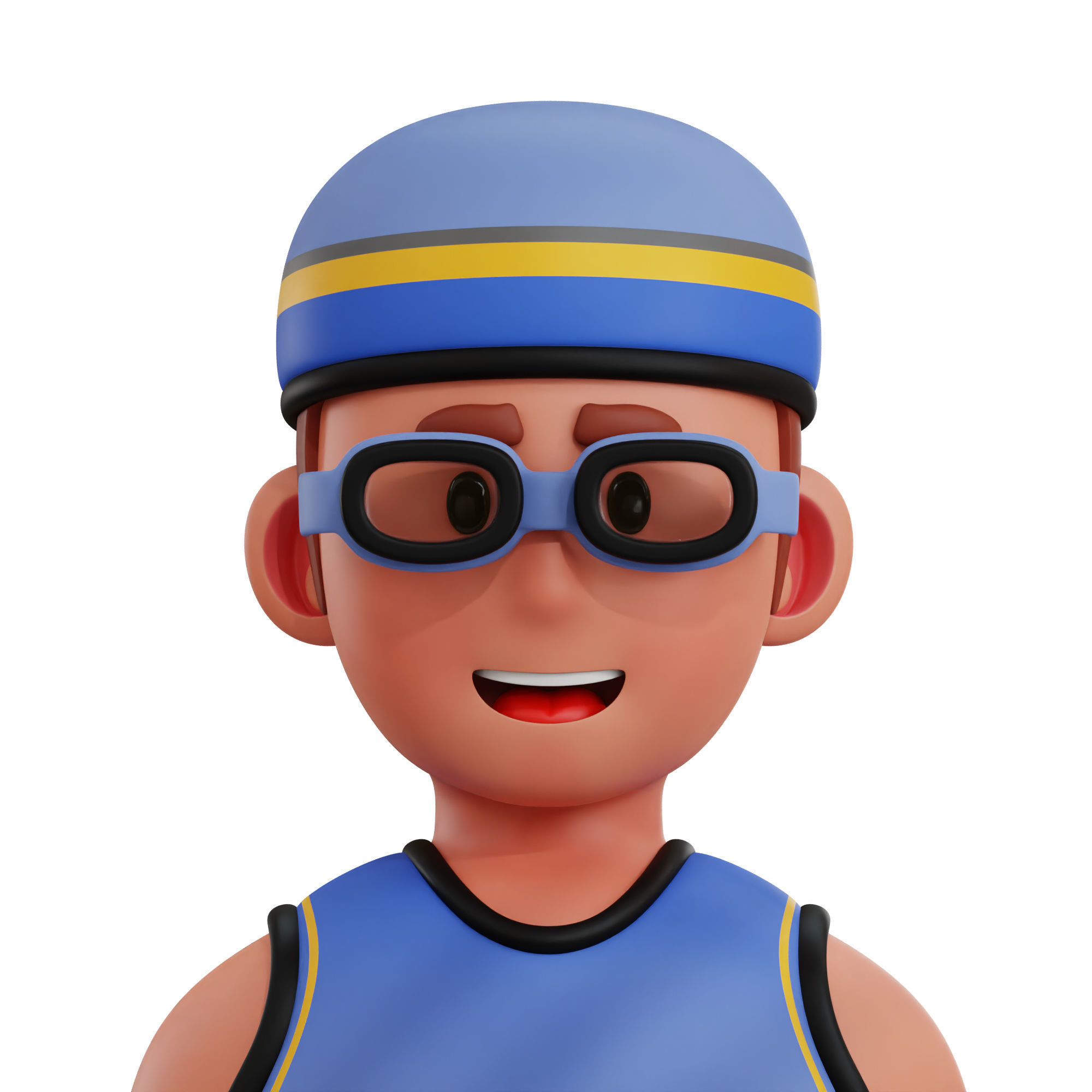 3D model Swimmer Player Avatar 3D Icon VR / AR / low-poly | CGTrader