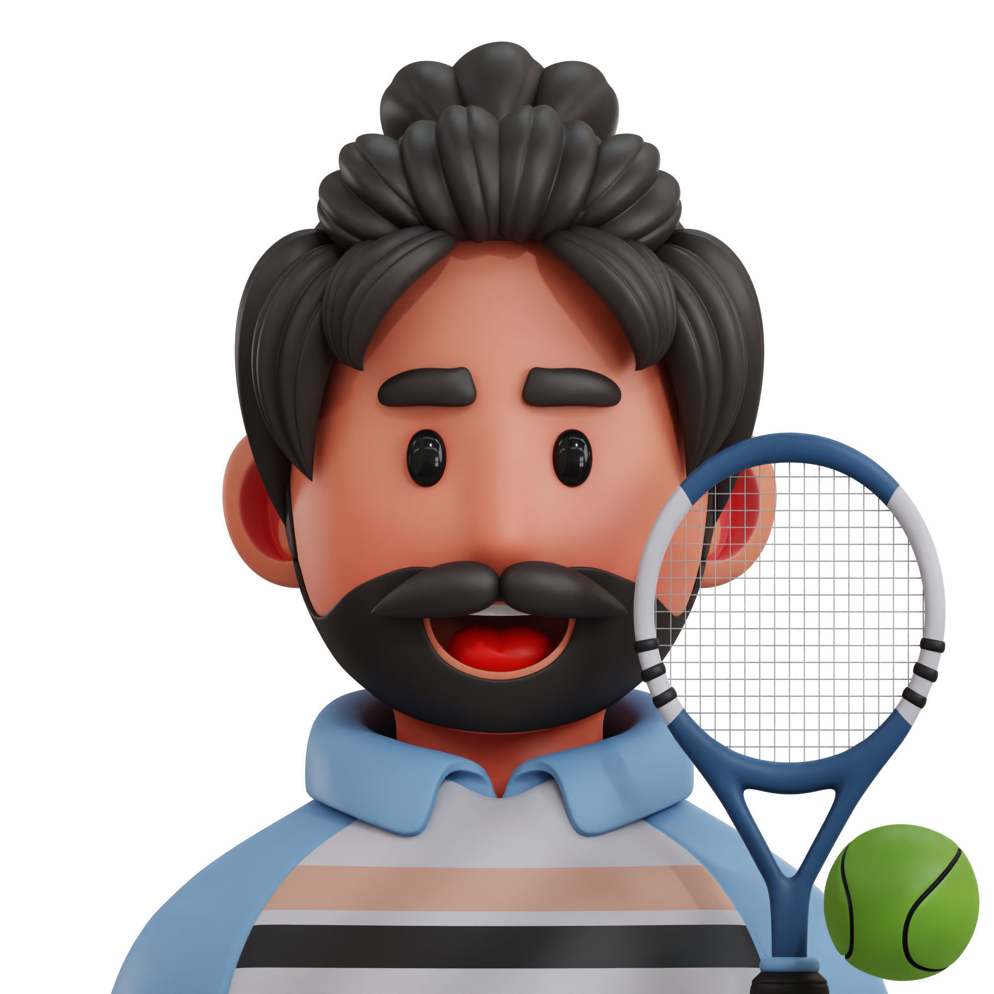 3D model Tennis Player Avatar 3D Icon VR / AR / low-poly | CGTrader