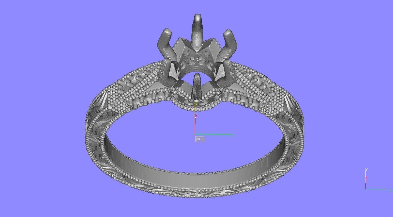 6 Prongs Solitaire Engraving Ring 3D model 3D printable | CGTrader