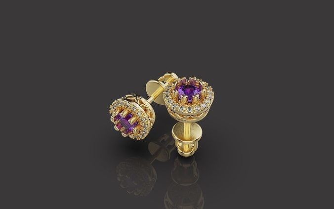 Earring women 0031 3D model 3D printable | CGTrader