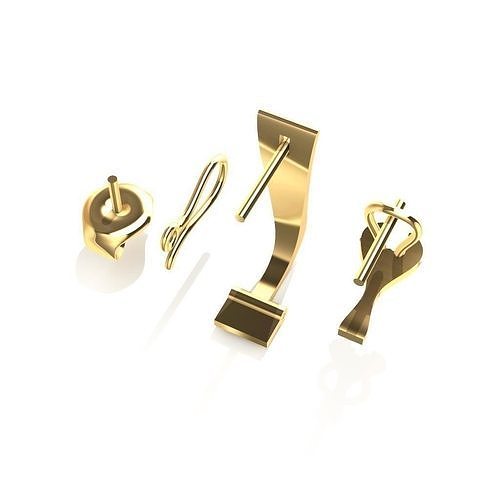EARRINGS BROOCHES 3D model 3D printable | CGTrader