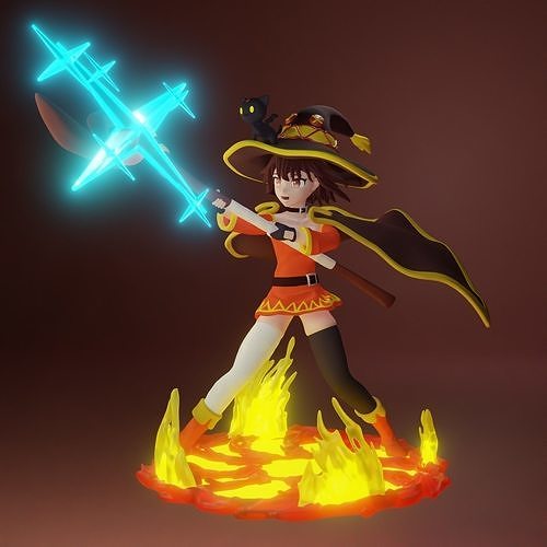 Megumin from Konosuba anime 3D model 3D printable | CGTrader