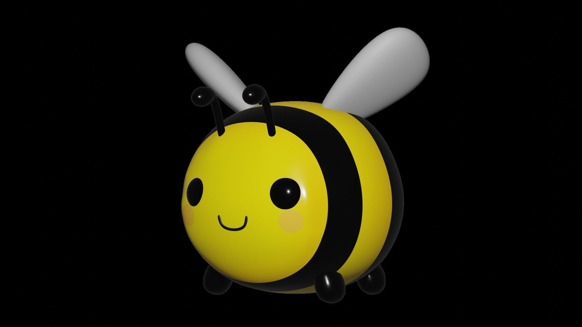3D model Cute Cartoon Bee 3D model VR / AR / low-poly | CGTrader