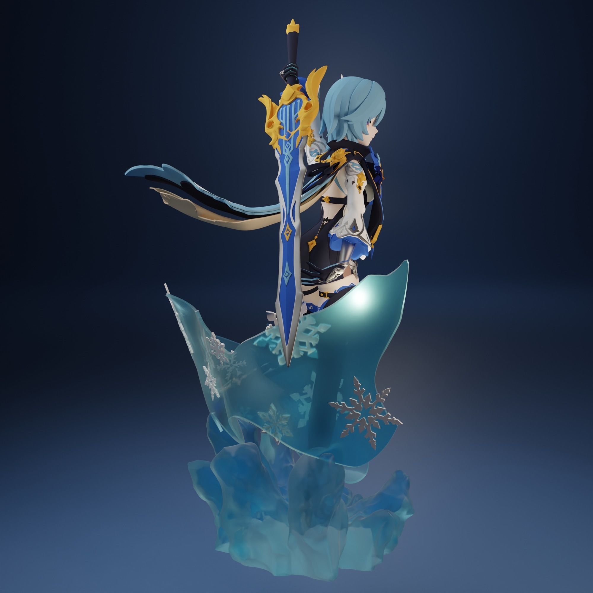 Eula from Genshin Impact 3D model 3D printable | CGTrader