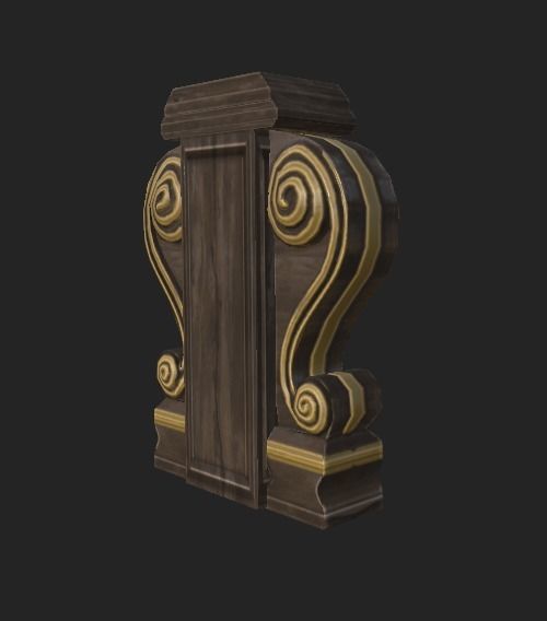 3D model Wooden Pillar top VR / AR / low-poly | CGTrader