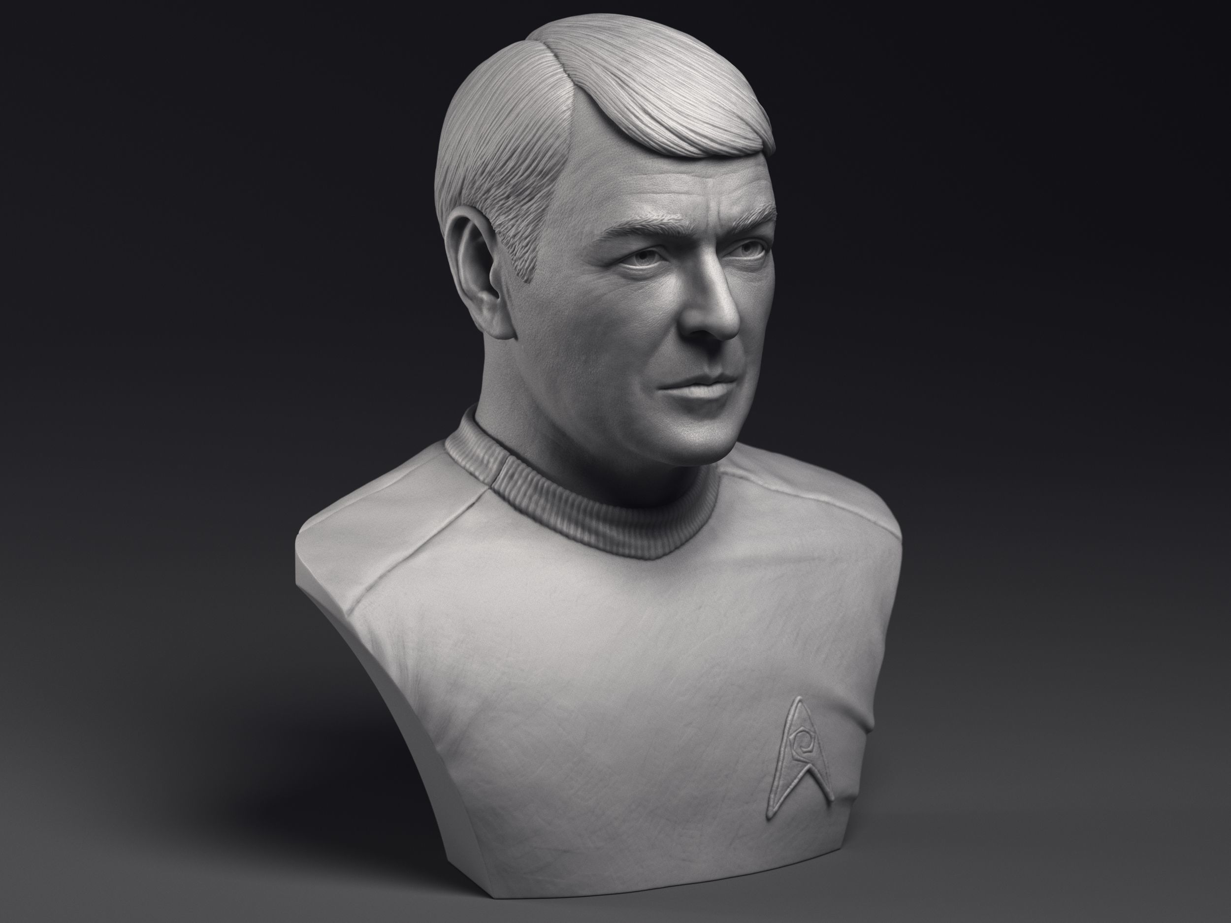 James Doohan as Montgomery Scott Bust Printable 3D Model 3D model 3D ...